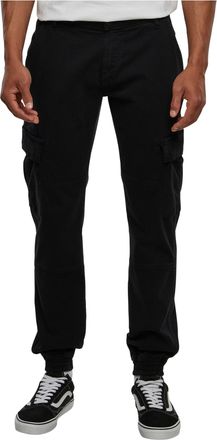 Urban Classics Herren Washed Cargo Twill Jogging Pants Hose, Schwarz (Black 7), XXL EU