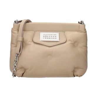 Maison Margiela Femme, Sacs, Beige, Taille: ONE Size Sac bandouli&egrave;re en cuir avec bandouli&egrave;re r&eacute;glable