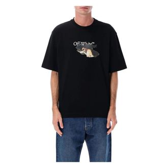Off-white Schwarzes Paint Arrow T-Shirt - - Tops - Herren - Schwarzk - M