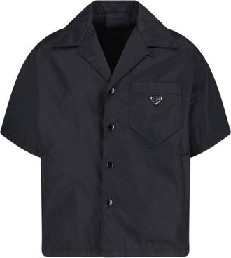 Prada Hemd Aus Re-Nylon Mit Logo