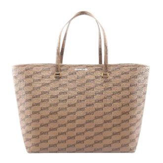 Balenciaga unisex, Pre-owned, Beige, Taille: ONE Size Pre-owned BB Monogram Tote Bag PVC Canvas