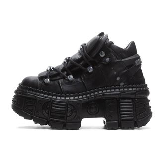 New Rock Stylische Tank Casco Arbeitsstiefel - - Shoes - Damen - Schwarzk - 37 EU