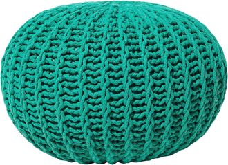 Beliani Moderner Pouf in Smaragdgr&uuml;n 52 x 35 cm Conrad II