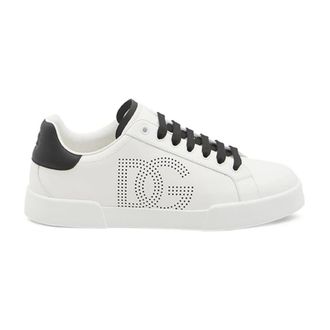 Dolce & Gabbana Perforated DG Logo Baskets - Homme - Chaussures - Blanc - Taille: 39 EU