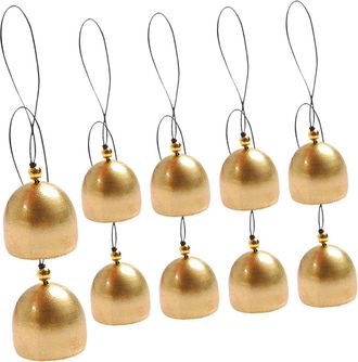 BESTONZON 10 St&uuml;ck Kleiner Metallgl&ouml;ckchen Anh&auml;nger Kompakte Selbstgemacht Bastelglocken Klare Klang Weihnachtsbaum und T&uuml;rdeko Vielseitige Festivalanh&auml;nger