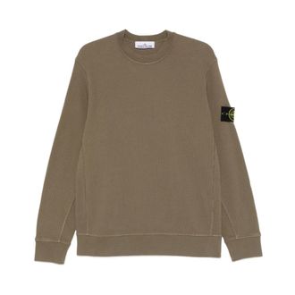 Stone Island Waffle Knit Sweater - - Sweatshirts & Hoodies - Herren - Gr&uuml;n - XL
