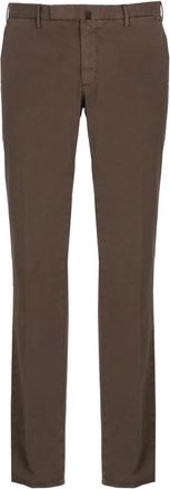 Incotex Homme, Pantalons, Brun, Taille: XL Pantalon en coton coupe ajust&eacute;e