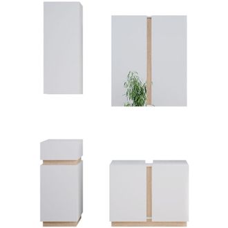 Vicco Badmöbel-Set Gloria, Weiß, 4 Teile