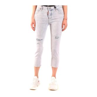 Dsquared2 Ripped Button-Fly Jeans mit Taschen - - Jeans - Damen - Blau - S