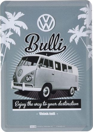 Nostalgic Art Volkswagen - VW Bus - Enjoy the way to your destination - Blechschild 10 x 14 cm