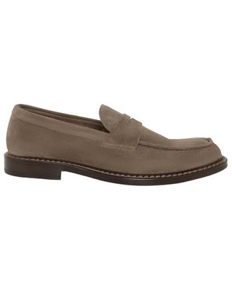 Doucal's Loafer aus Wildleder mit Blockabsatz in