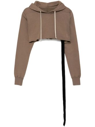 Rick Owens hoodie crop - Tons neutres