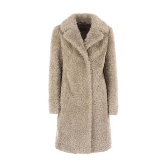 Herno Weicher Kunstfellmantel - - Coats - Damen - Beige - S