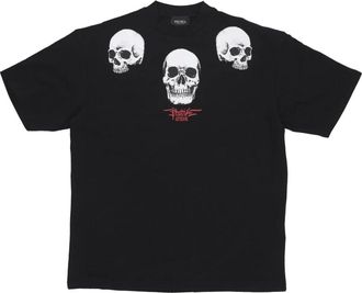 Phobia Archive Homme, Tops, Noir, Taille: L Triple Skull Print Tee