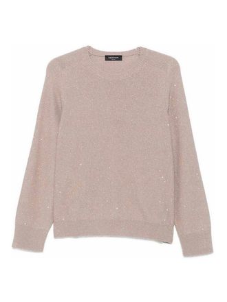 Fabiana Filippi Rundhalspullover - Dunkelbeige