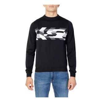 Antony Morato Schwarzer Langarm-Strickpullover f&uuml;r Herren - - Knitwear - Herren - Schwarzk - S