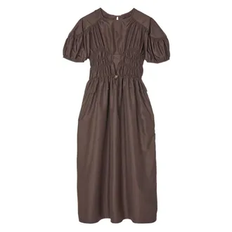 Cecilie Bahnsen Femme, Robes, Brun, Taille: 34 FR Robe Mi-longue