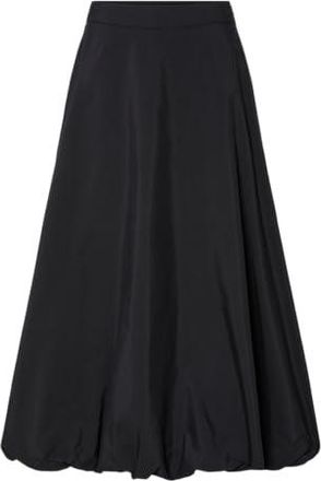 Pieces Pcmauve Hw Ankle Skirt WVN BC, Noir, S