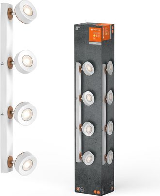 Ledvance DECOR SPOT PLUTO, 19,2W, 1.250lm, weiß, Spotleuchte, verstellbare Köpfe, vielseitig anwendbar, Innenraumspot, warmweiße Lichtfarbe, hochwertige Optik,