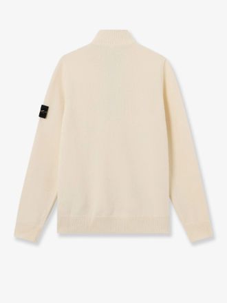 Stone Island Mens Sweater High Neck Virgin Wool White