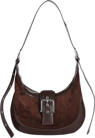 Generic Sac &agrave; bandouli&egrave;re en cuir PU, grande poche sous le bras avec sangle r&eacute;glable, sac &agrave; bandouli&egrave;re pour femme, travail, shopping, voyage, quotidien, caf&eacute;