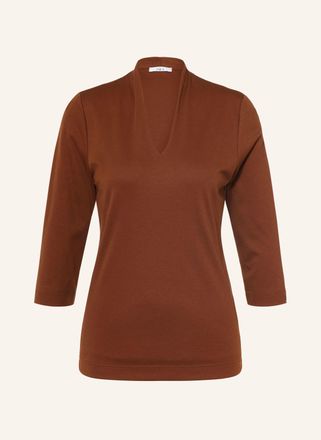 Zaida Za&iacute;da Shirt Mit Kelchkragen braun