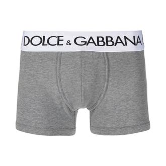 Dolce & Gabbana Homme, Sous-v&ecirc;tements, Gris, Taille: 2XL Boxers en coton stretch gris pour hommes
