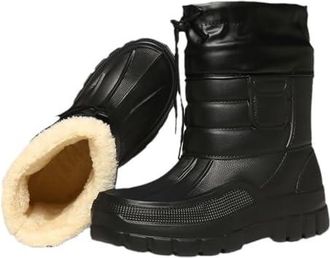 Generic Bottes De Neige Pour Homme dHiver Chaude Imperm&eacute;ables Chaussures de Neige avec Doubl&eacute;es En Polaire Semelle Antid&eacute;rapante Bottes Courtes Montantes L&eacute;g&egrave;