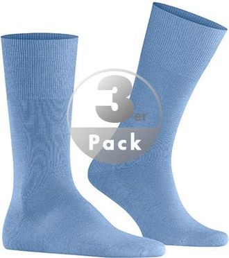 Falke Herren Socken blau Merinowolle unifarben