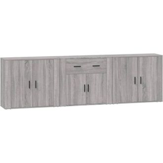 vidaXL Vidaxl - Buffets 3 pcs Sonoma gris Bois ding&eacute;nierie