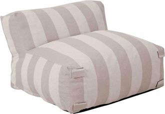 Oviala Fauteuil de jardin ray&eacute; pour canap&eacute; modulable beige - Mixi