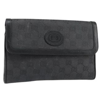 Gucci Pre-owned Canvas Clutch - - Pre-owned - Damen - Schwarzk - ONE SIZE