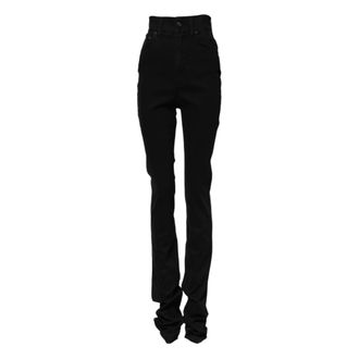 Dolce & Gabbana Femme, Jeans, Noir, Taille: 36 FR Jean Skinny Taille Haute Noir