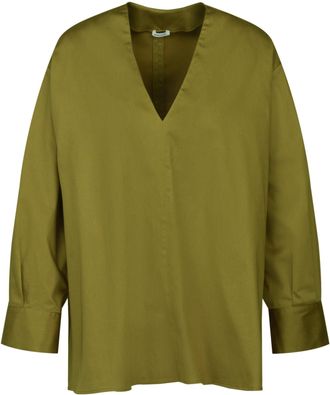 Seidensticker Damen Bluse - Fashion Bluse - Curvy Fit - V-Ausschnitt - Langarm - Stretch - Baumwollmischung