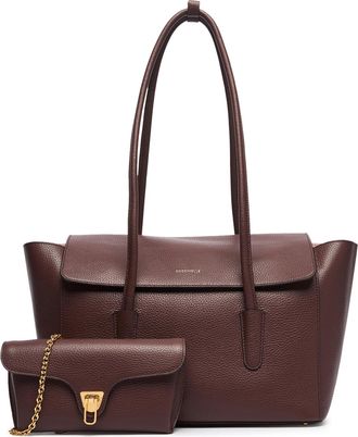 Coccinelle Handtasche Coccinelle T8A Coccinelle Double Beat E1 T8A 11 02 01 Dunkelrot