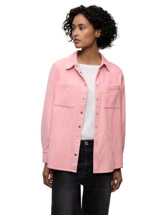 Street One 3412409 Chemise en Velours c&ocirc;tel&eacute;, Rose poudr&eacute;, 40 Femmes