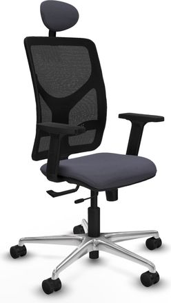 Piqueras y Crespo Schreibtischstuhl mit Rollen und 2D-Armlehnen, h&ouml;henverstellbare Lendenwirbelst&uuml;tze und festes Kopfteil, ausgestattet mit Syncro/Traslack und Schneide
