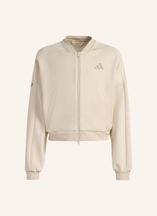 adidas Future Icons 3-Streifen Trainingsjacke, Durchgehender Reissverschluss beige