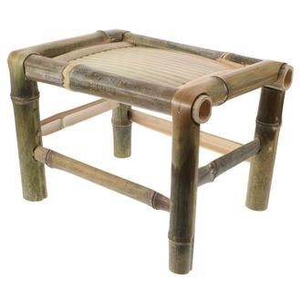 BESPORTBLE Kleiner Bambushocker aus Atmungsaktivem Naturbambus Traditionell Gefertigter Sitzhocker f&uuml;r Zuhause und Balkon Vielseitiger Robuster Fu&szlig;schemel Platzs