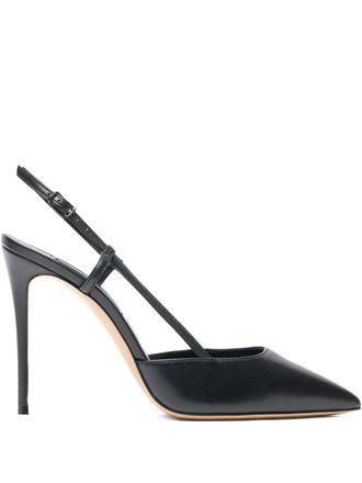 Casadei escarpins pointus Julia 100 mm &agrave; bride arri&egrave;re - Noir