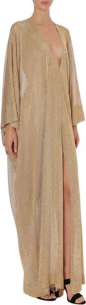 Alberta Ferretti Femme, Robes, Jaune, Taille: 40 FR Robe caftan en maille lurex