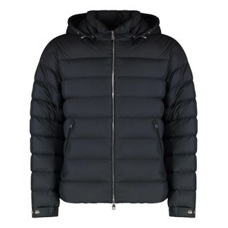 Moncler Homme, Vestes, Noir, Taille: M Manteau Court Arneb avec Capuche
