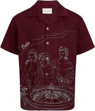 Dr&ocirc;le de Monsieur Chemise manches courtes brod&eacute;e