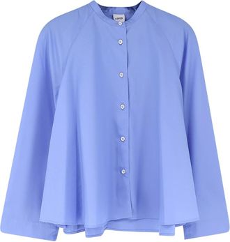 Aspesi Femme, Blouses et Chemises, Bleu, Taille: 36 FR Chemise Courte en Coton