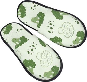 Generic Motif Brocoli Mignon Homme Femme Slippers Respirantes Chaussons Chaud Pantoufles Pour Maison Hiver Int&eacute;rieur L