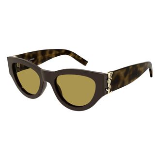 Saint Laurent Havana Brown Sonnenbrille SL M94 - - Accessories - Damen - Braun - 53 MM