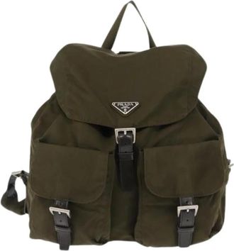 Prada unisex, Pre-owned, Vert, Taille: ONE Size Sac à dos en nylon Pre-owned