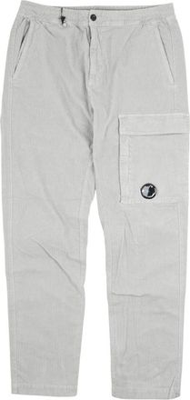 C.P. Company C.p. Company, Homme, Pantalons, Gris, Taille: XL Pantalon Cargo en Velours C&ocirc;tel&eacute; avec Logo