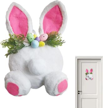 Generico Osterkranz - Arrangement mit Hasenschwanz-Eier, sch&ouml;ne Dekoration f&uuml;r die Jahreszeit, T&uuml;rkranz f&uuml;r, Bauernhof, Geburtstag, Hochzeit, Hof, Wohnzimmer