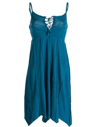 vishes Sommerkleid Leichtes Sommerkleid mit verstellbaren Tr&auml;gern Tunika, Boho, Goa Hippie Style